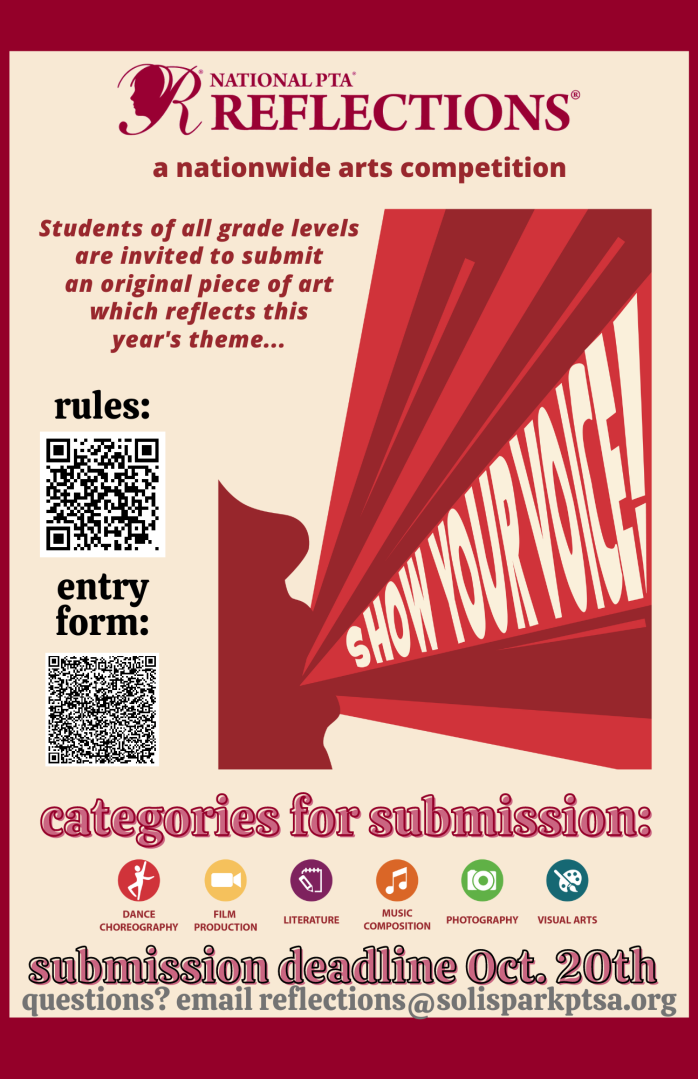 Calling All Solis Park Artistes - National PTA Reflections | Solis Park ...